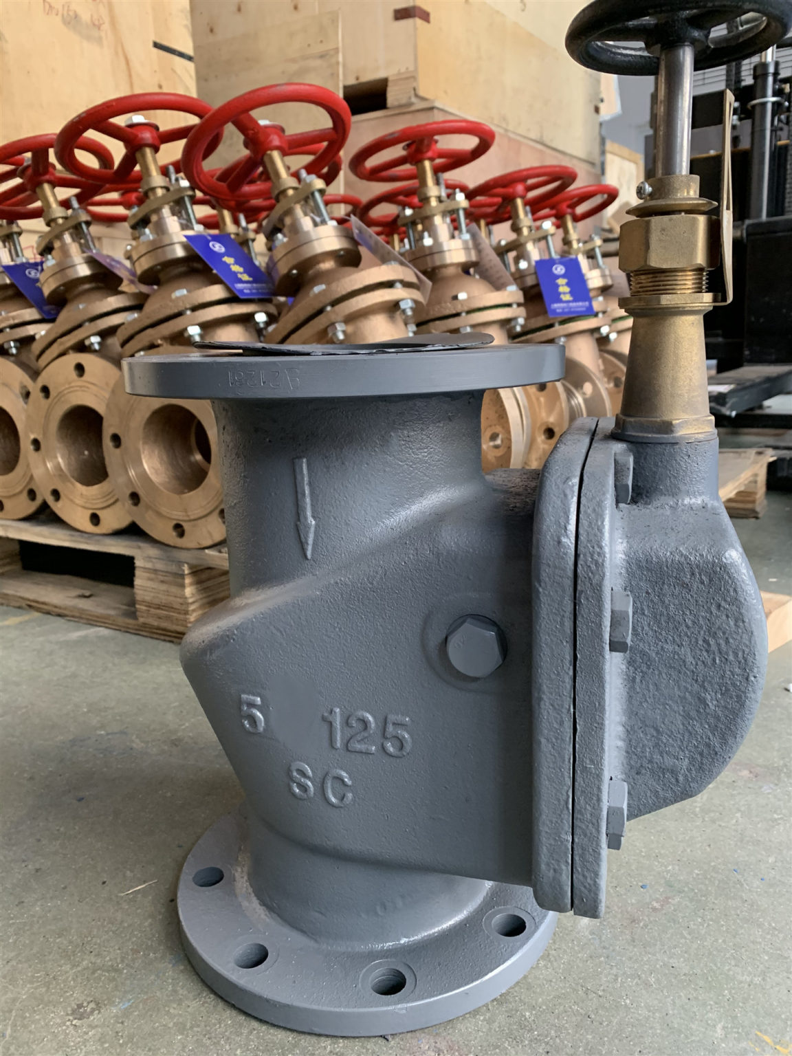 Storm Valves in ship marine storm valve angle type with handle
